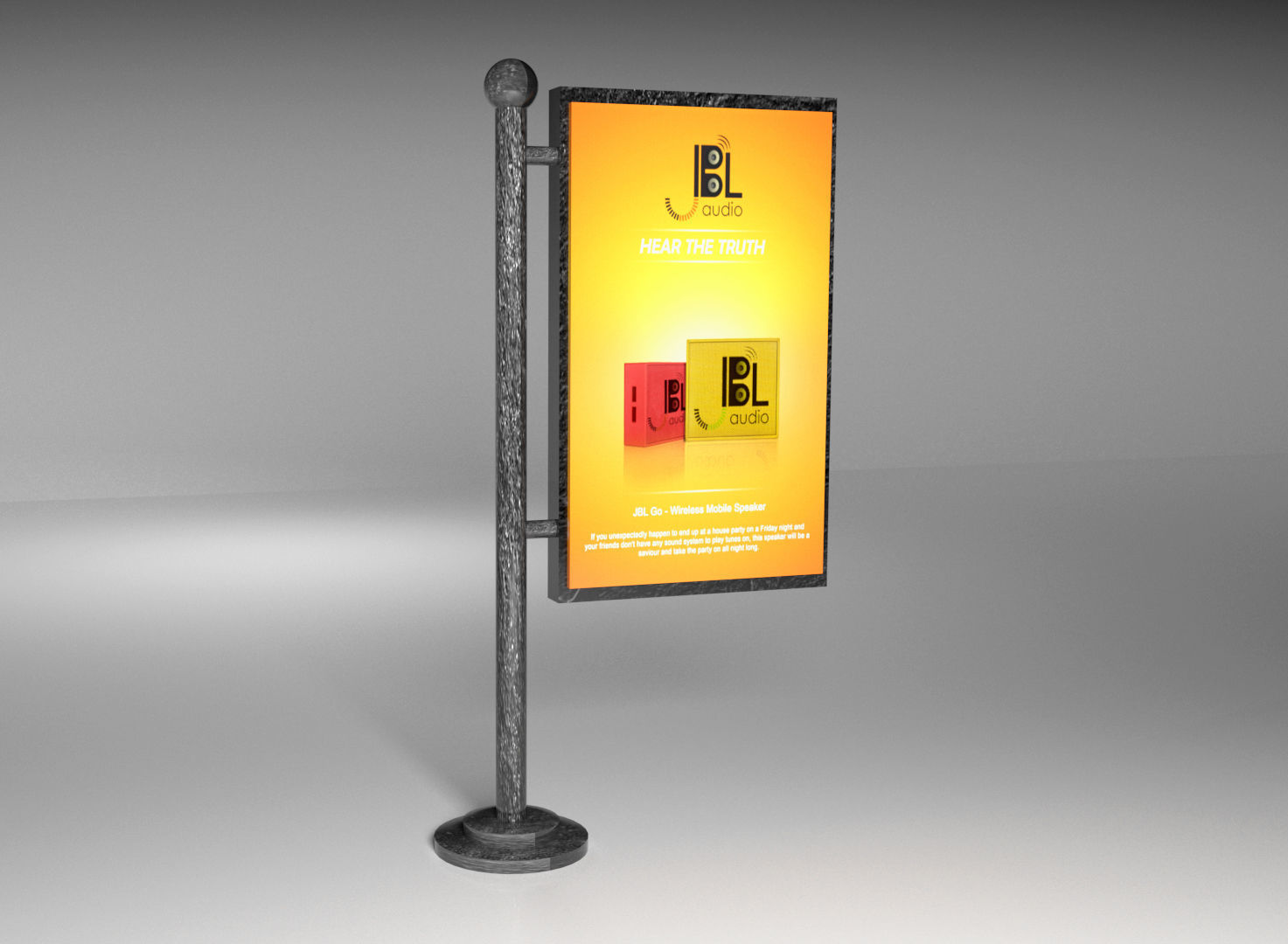 3D model Digital Sign Board VR / AR / low-poly | CGTrader