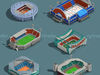 3D model Low Poly Stadium Set Isometric Icon VR / AR / low-poly | CGTrader