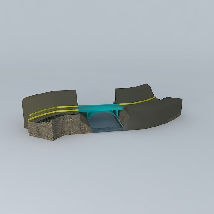 Bridge on Highway free 3D model | CGTrader