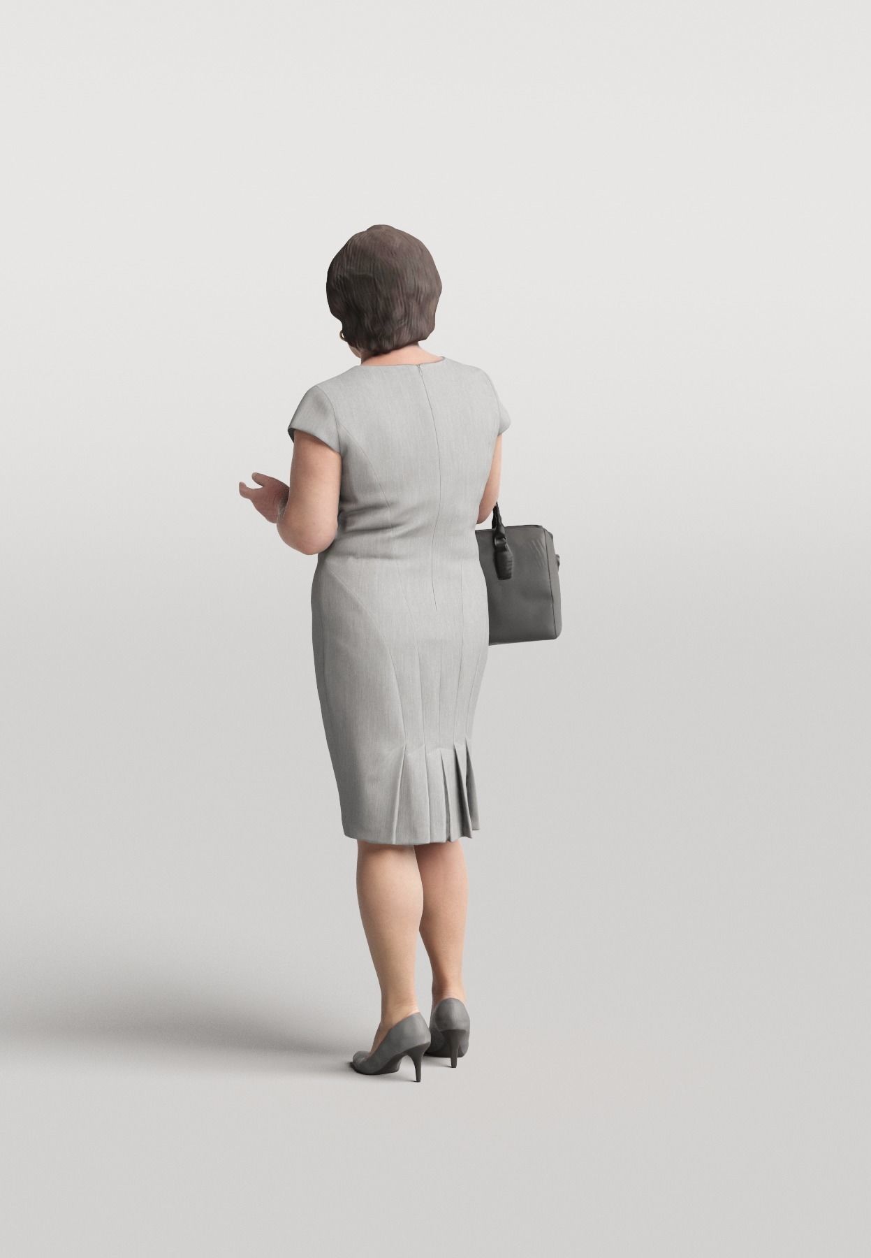 Humano Elegant woman standing and talking 0314 3D model | CGTrader