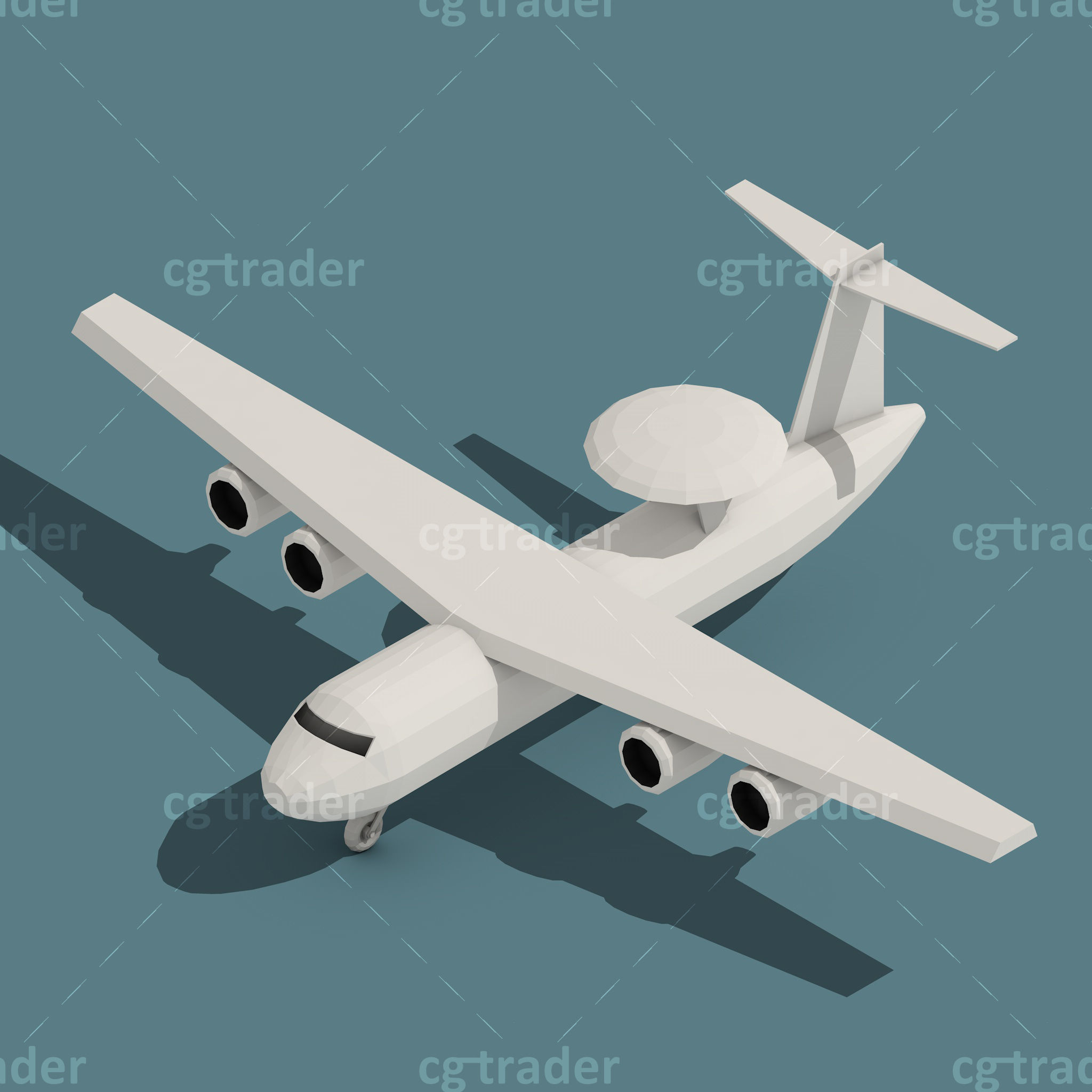 3D model Low Poly Military Air Force Isometric Icon VR / AR / low-poly ...