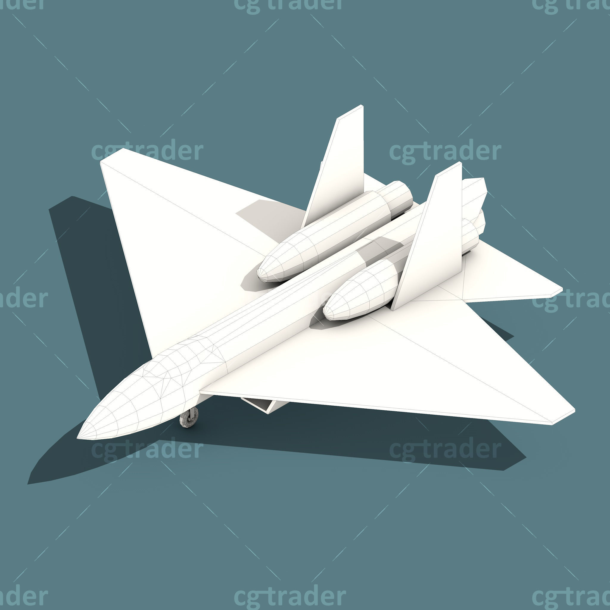3D model Low Poly Military Air Force Isometric Icon VR / AR / low-poly ...