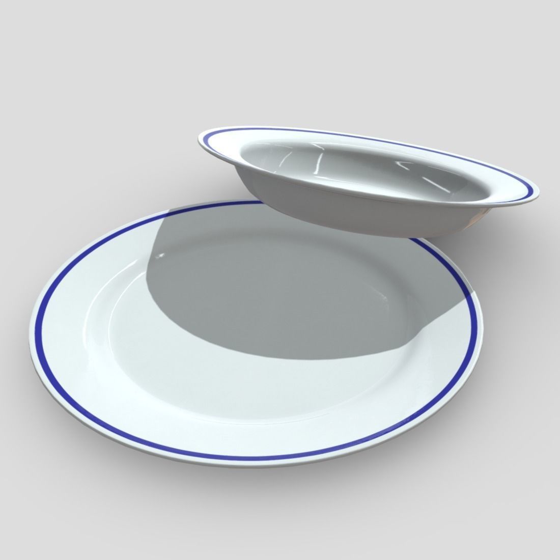 3D model Plates VR / AR / low-poly | CGTrader