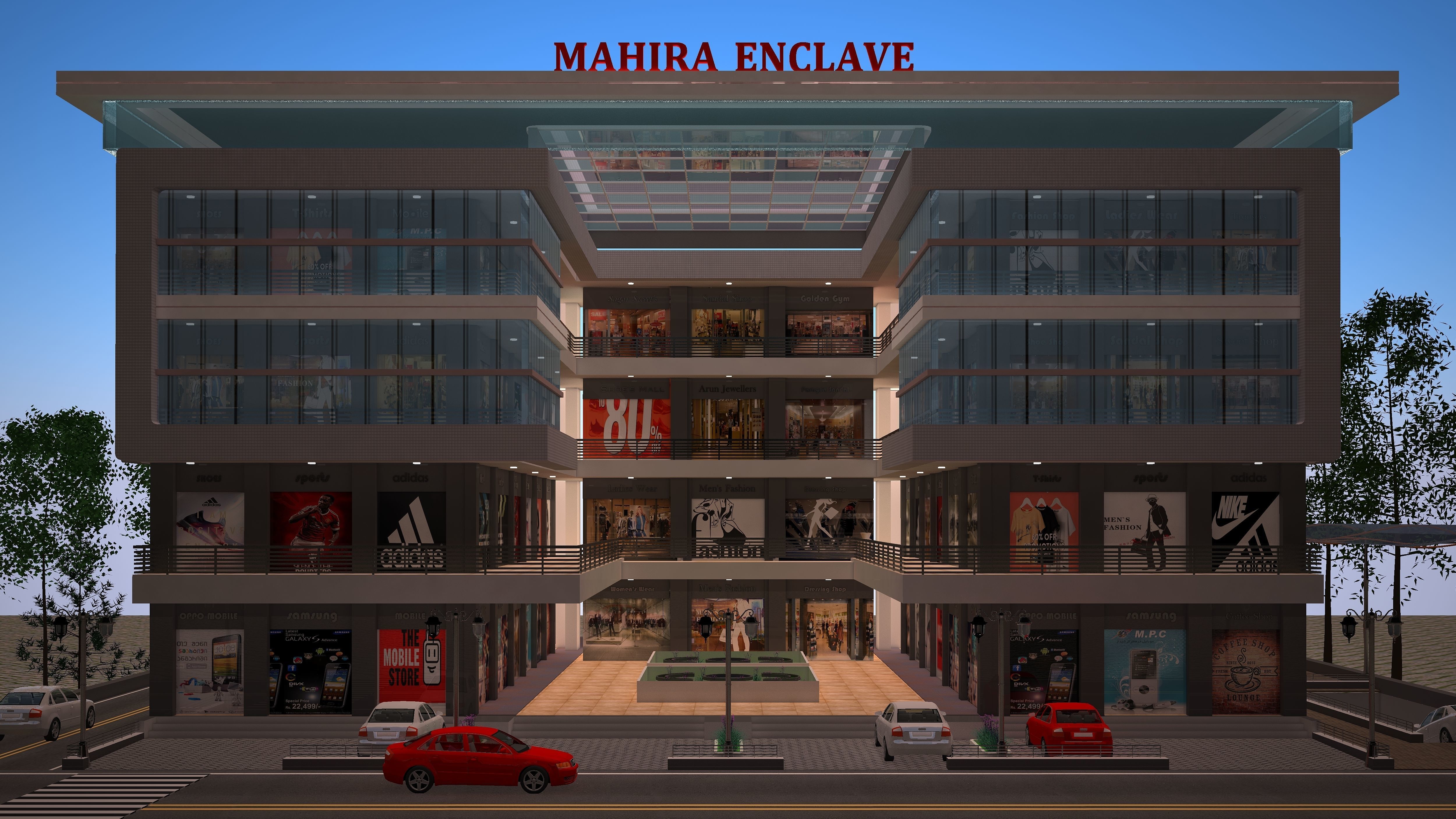 Commercial Building Elevation Model 3D model | CGTrader