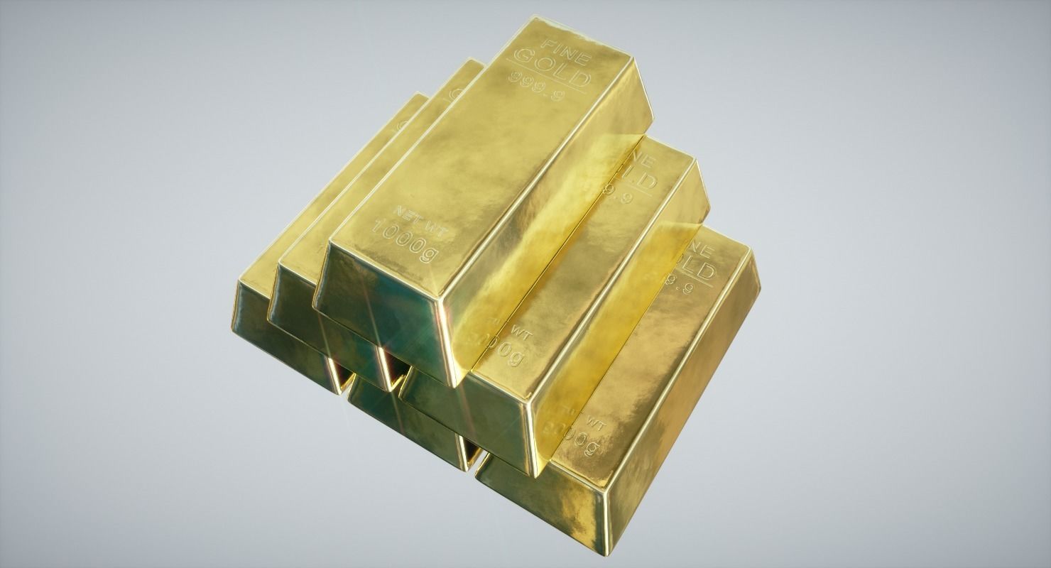 3D model Gold Bars VR / AR / low-poly | CGTrader