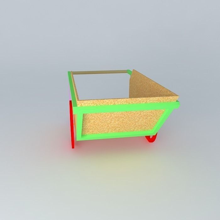 Mulch Cart free 3D model | CGTrader
