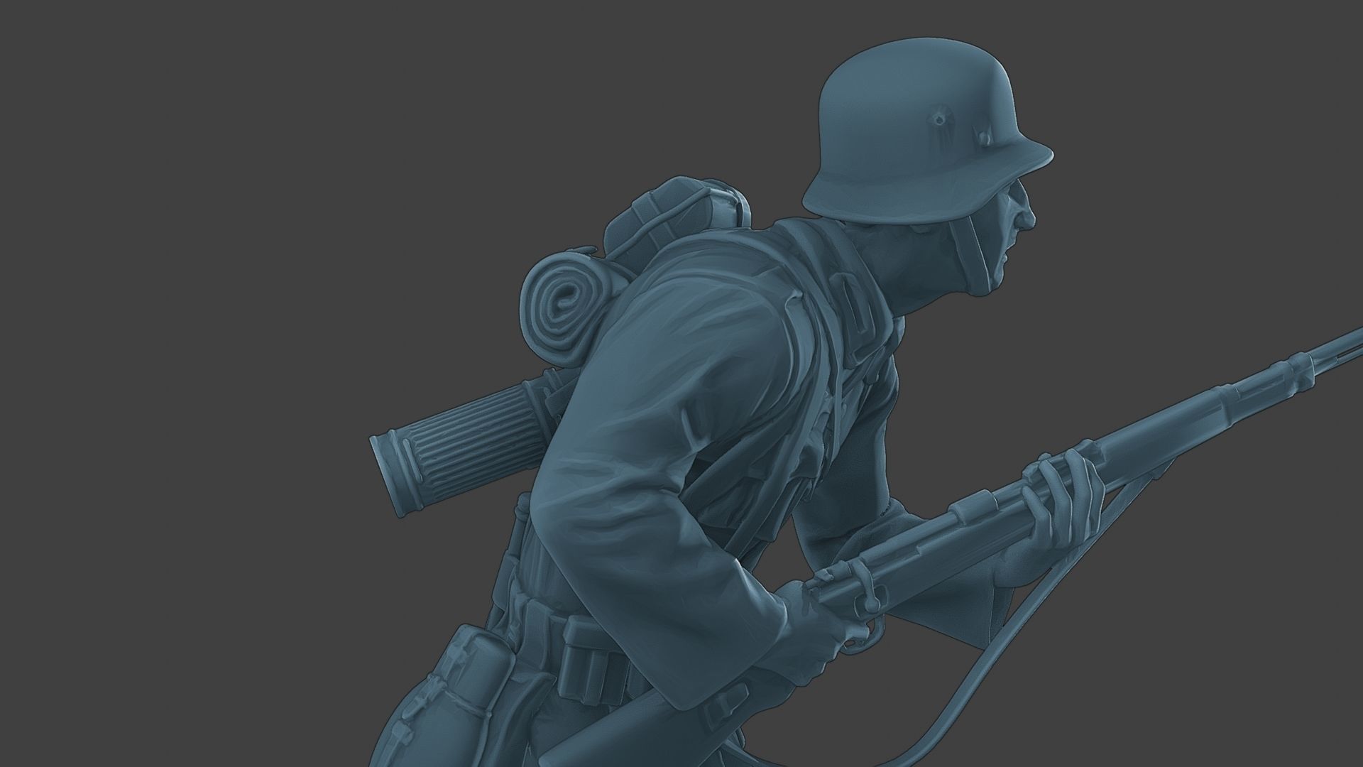 German soldier ww2 run G1 3D model 3D printable | CGTrader