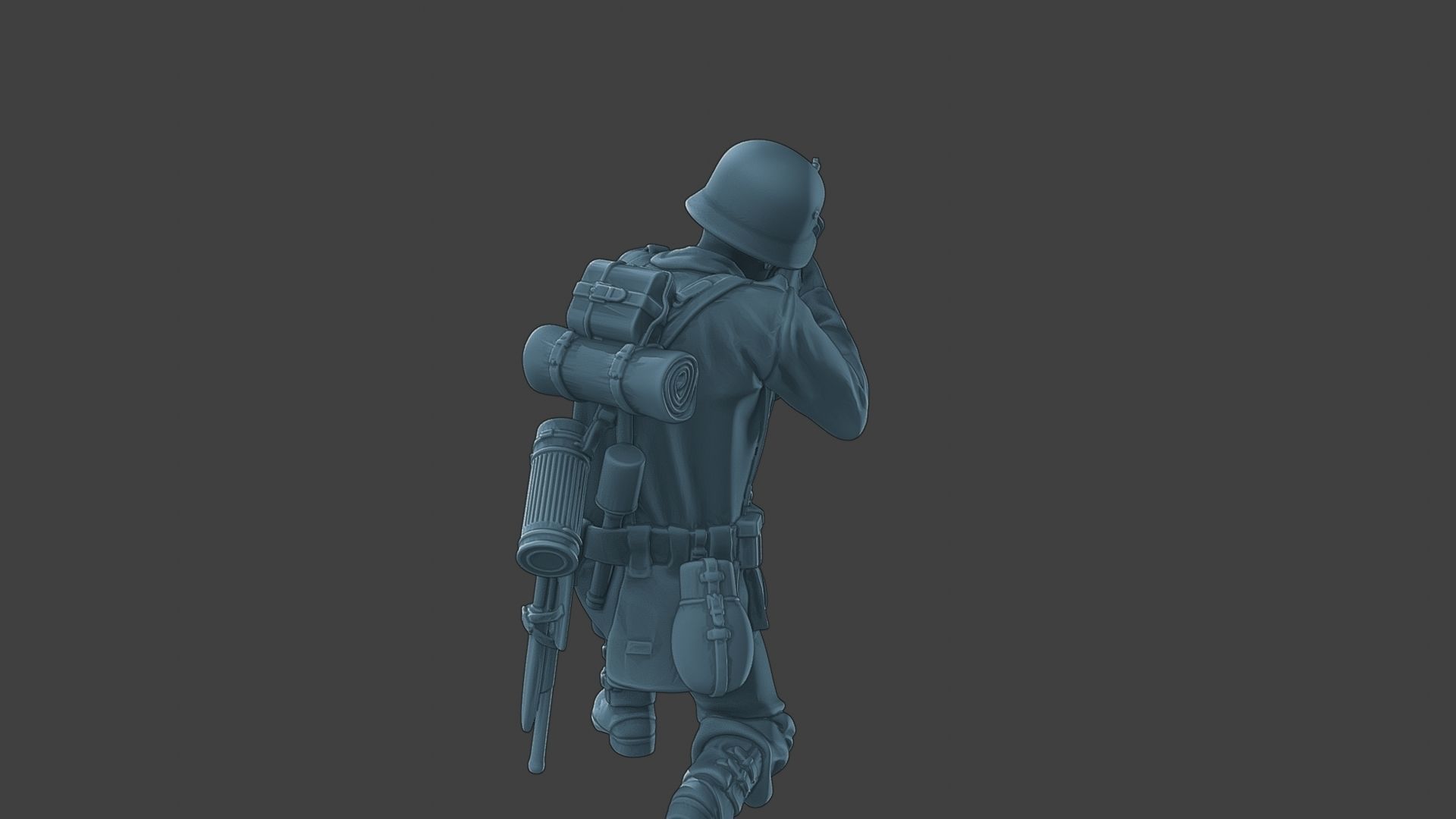 German soldier ww2 Shoot crouched G1 3D model 3D printable | CGTrader