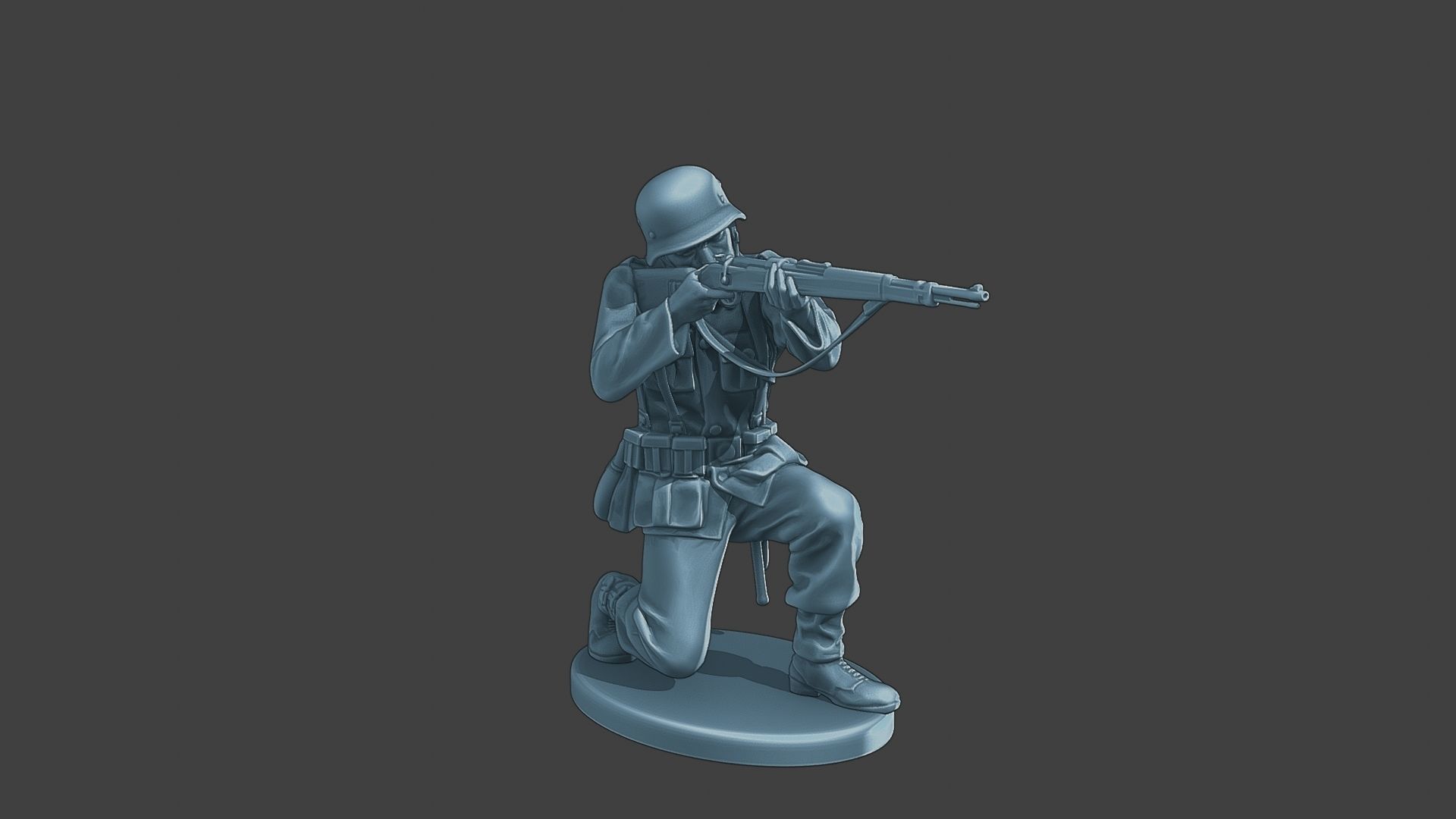 German soldier ww2 Shoot crouched G1 3D model 3D printable | CGTrader