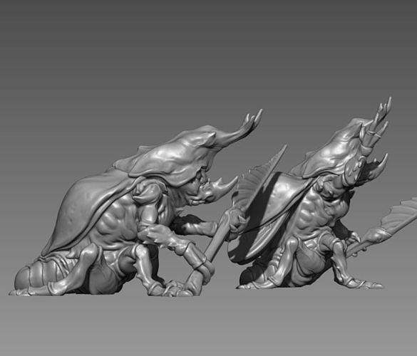 Beetle Guard- 3D printable Character - 2 Poses 3D model 3D printable ...