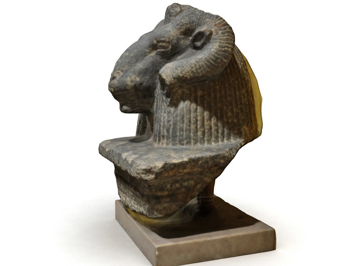 Head of a ram-headed Egyptian god Khnum 3D model | CGTrader