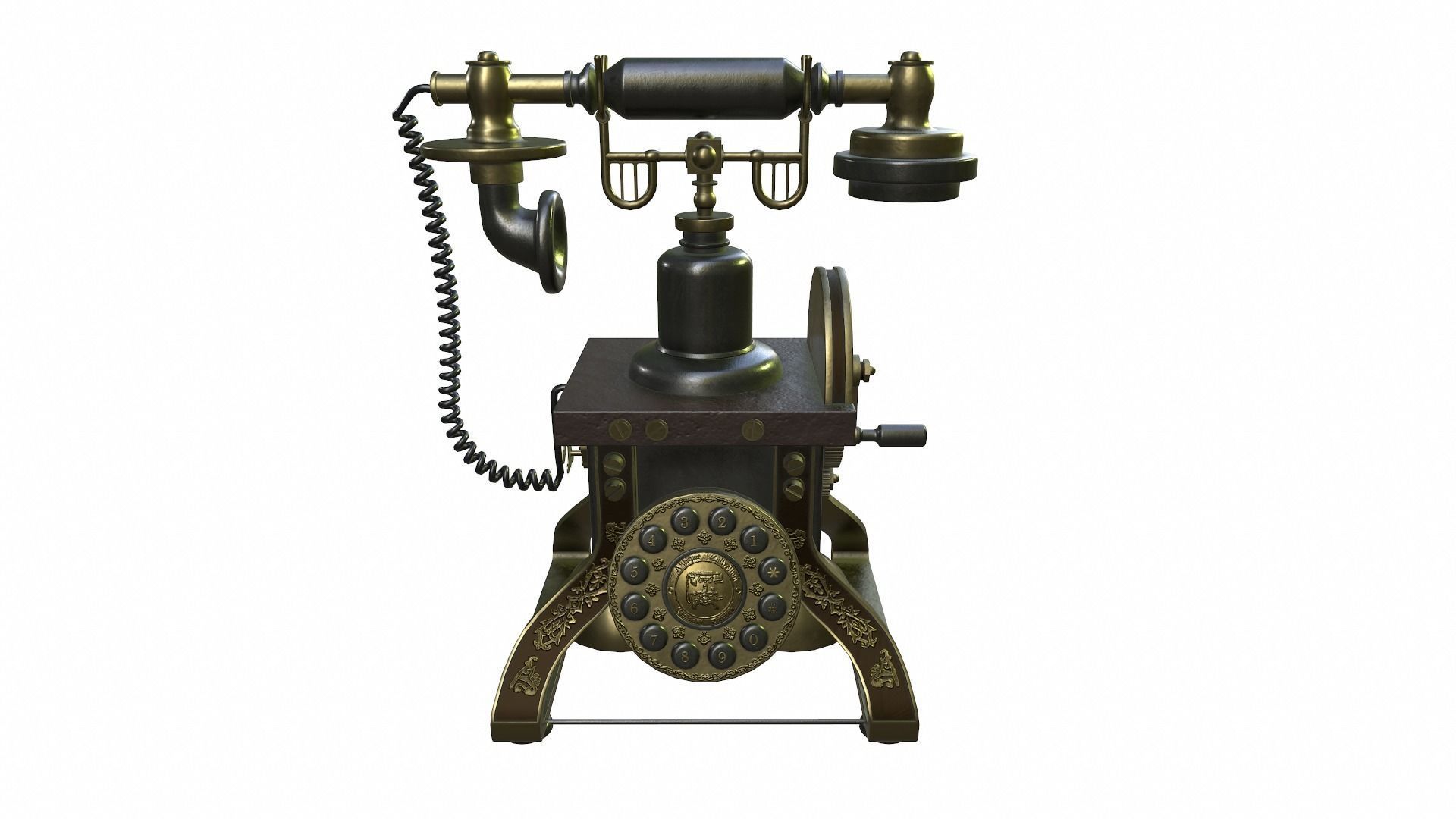 3D model The Eiffel Tower 1892 Rotary Antique Telephone VR / AR / low ...