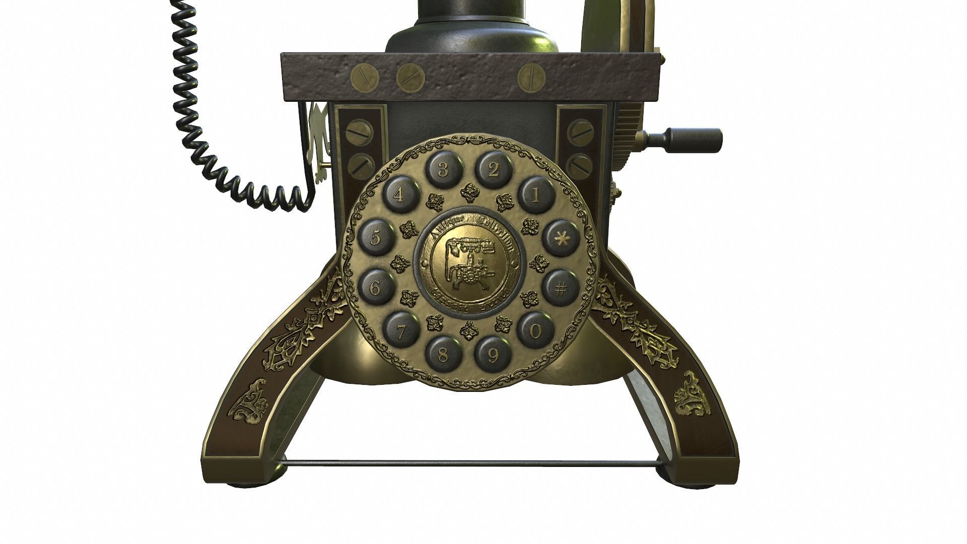 3D model The Eiffel Tower 1892 Rotary Antique Telephone VR / AR / low ...