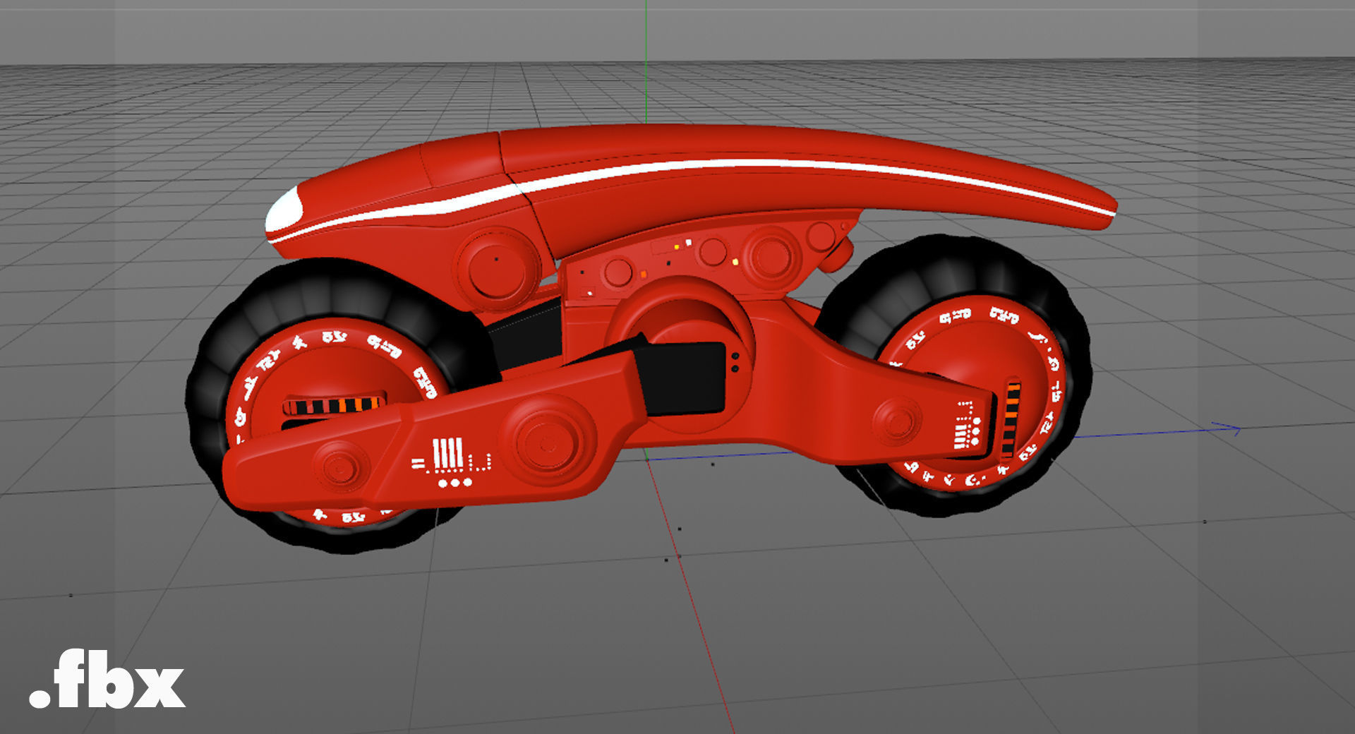Alienbike V-Red 3D model | CGTrader