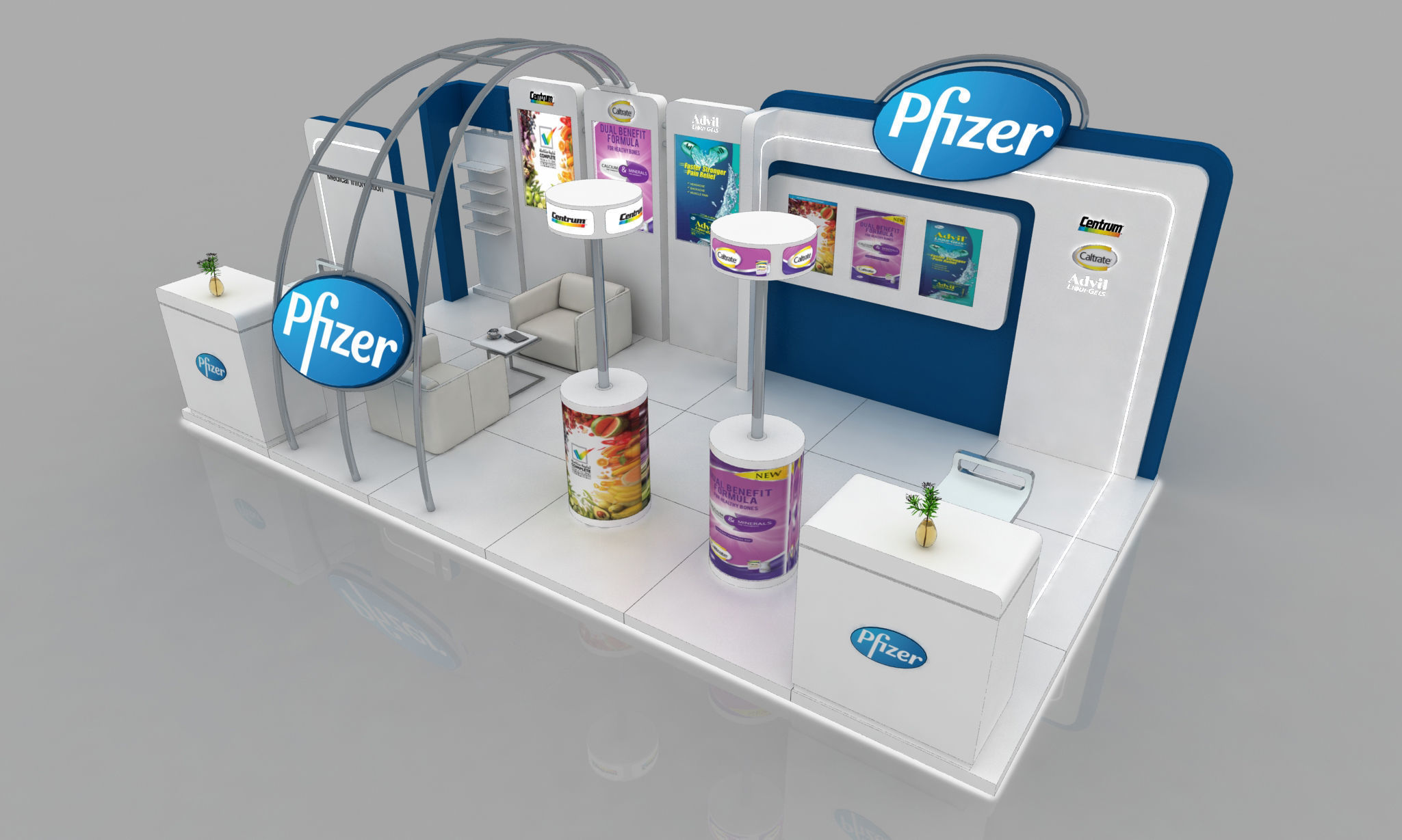 6x3 Meter Exhibition stand Design 3D model | CGTrader