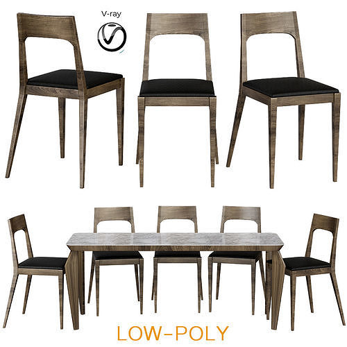 3D model Gioia Dining Table 3d model VR / AR / low-poly | CGTrader