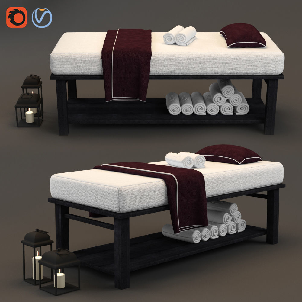 Spa Bed Massage Table 3 3D model | CGTrader