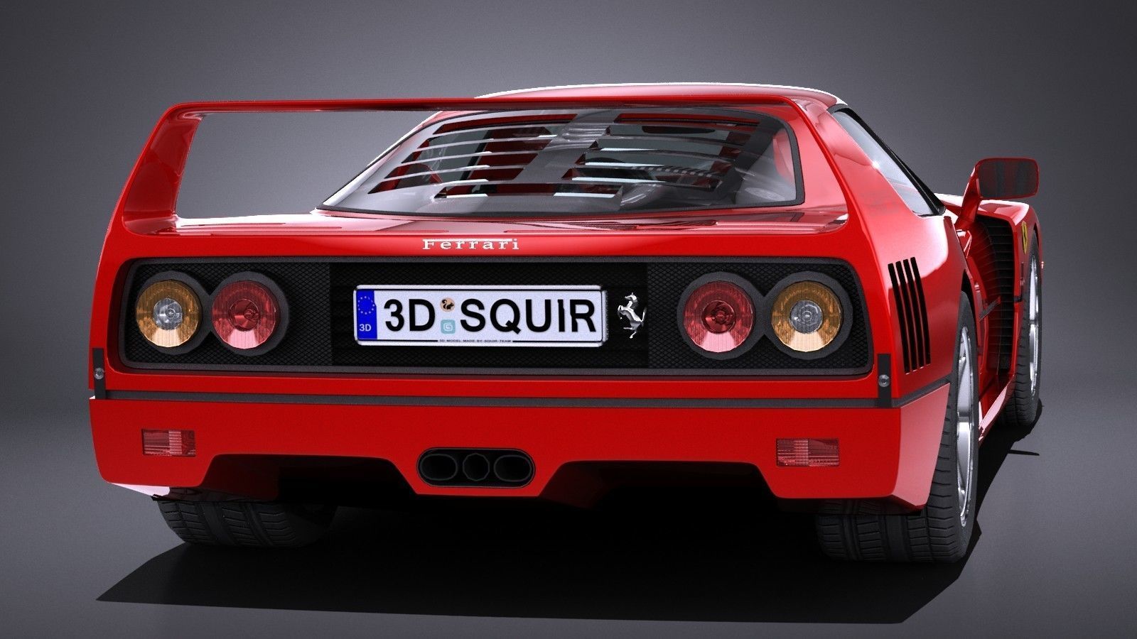 3D model LowPoly Ferrari F40 1987 VR / AR / low-poly | CGTrader