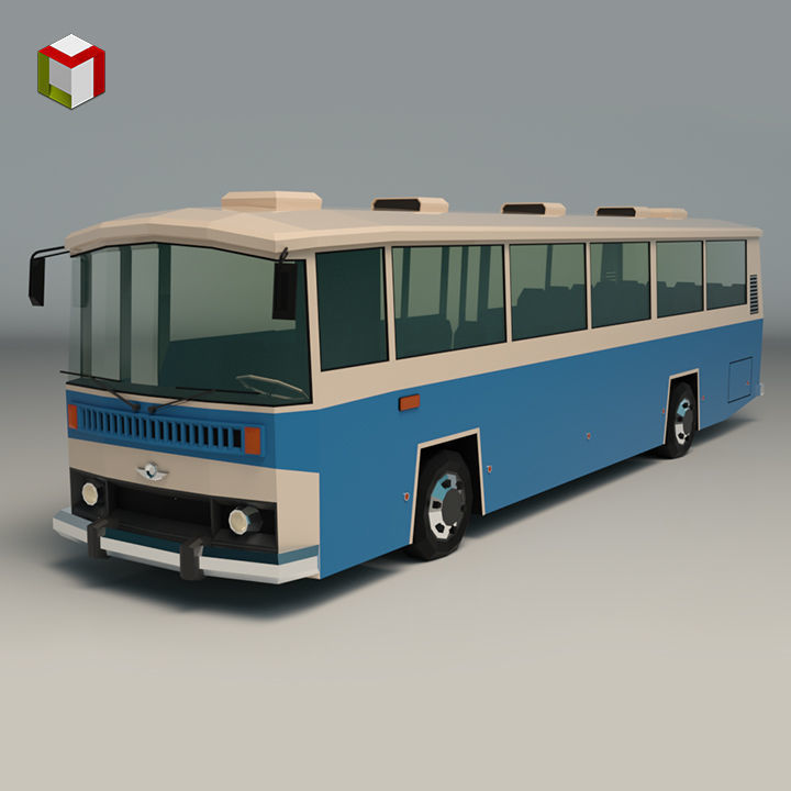 3D model Low Poly City Bus 03 VR / AR / low-poly | CGTrader