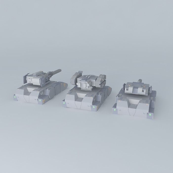 Hover Tanks free 3D model | CGTrader