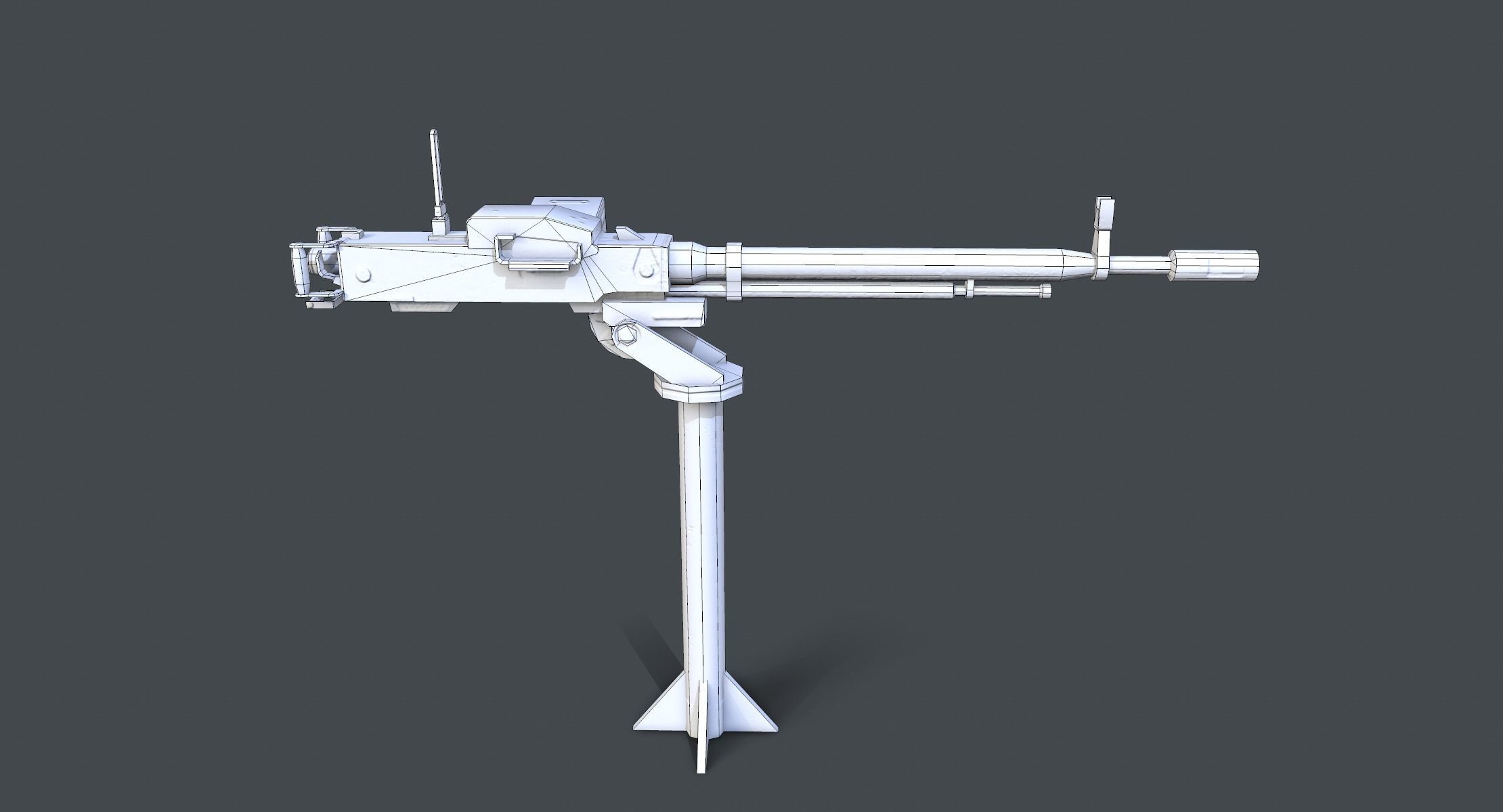 3D model DSHK Machine Gun lowpoly VR / AR / low-poly | CGTrader