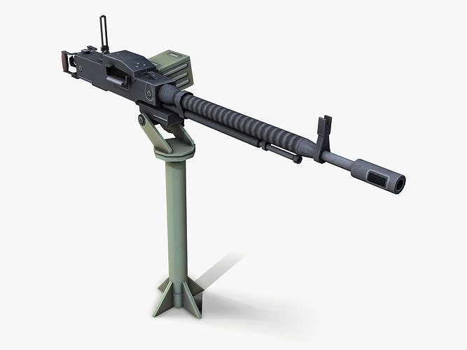 3D model DSHK Machine Gun lowpoly VR / AR / low-poly | CGTrader