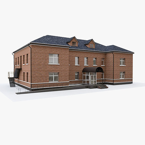 Suburban Administrative Building 3D model | CGTrader
