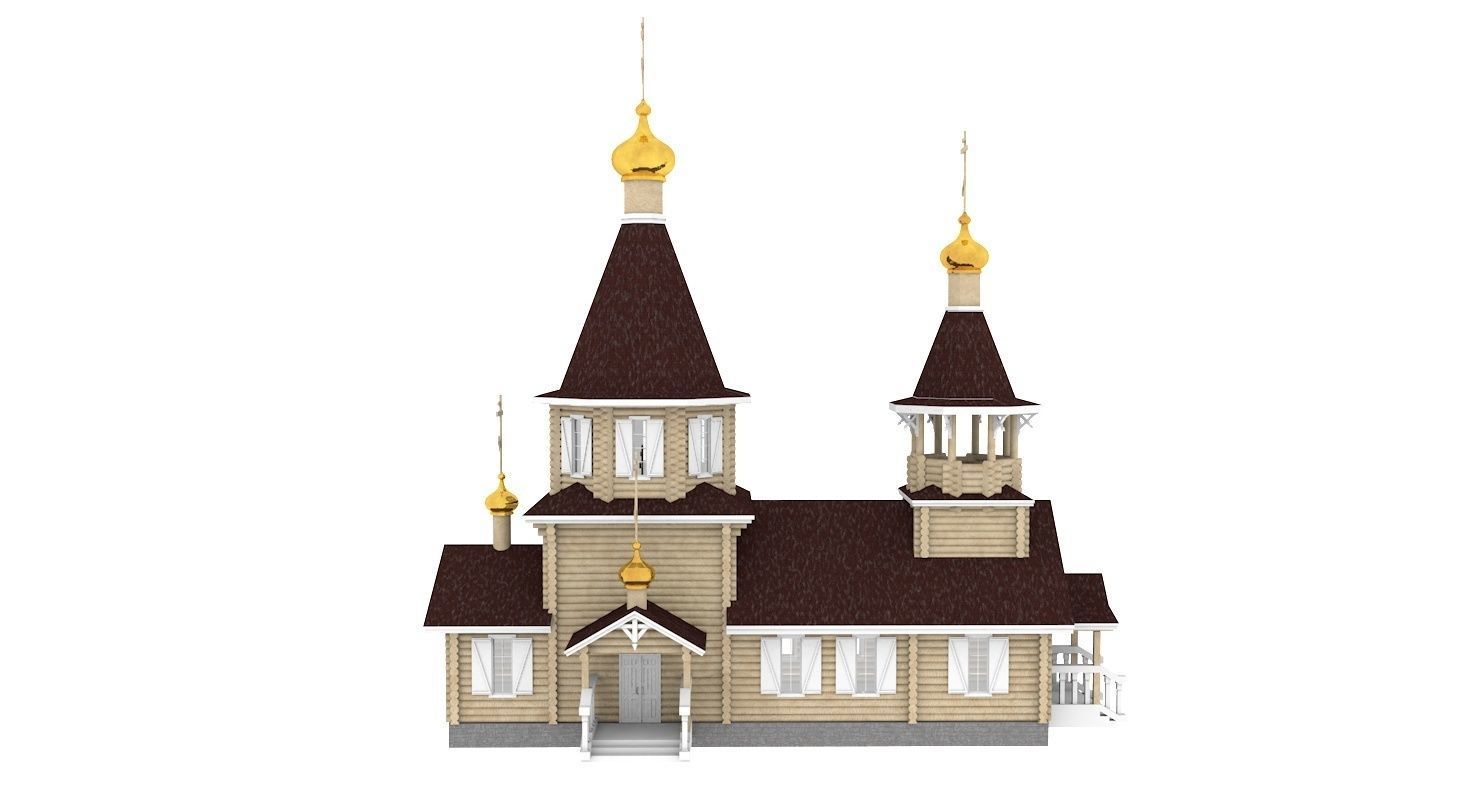 Russian Orthodox Wood Church 3D model | CGTrader