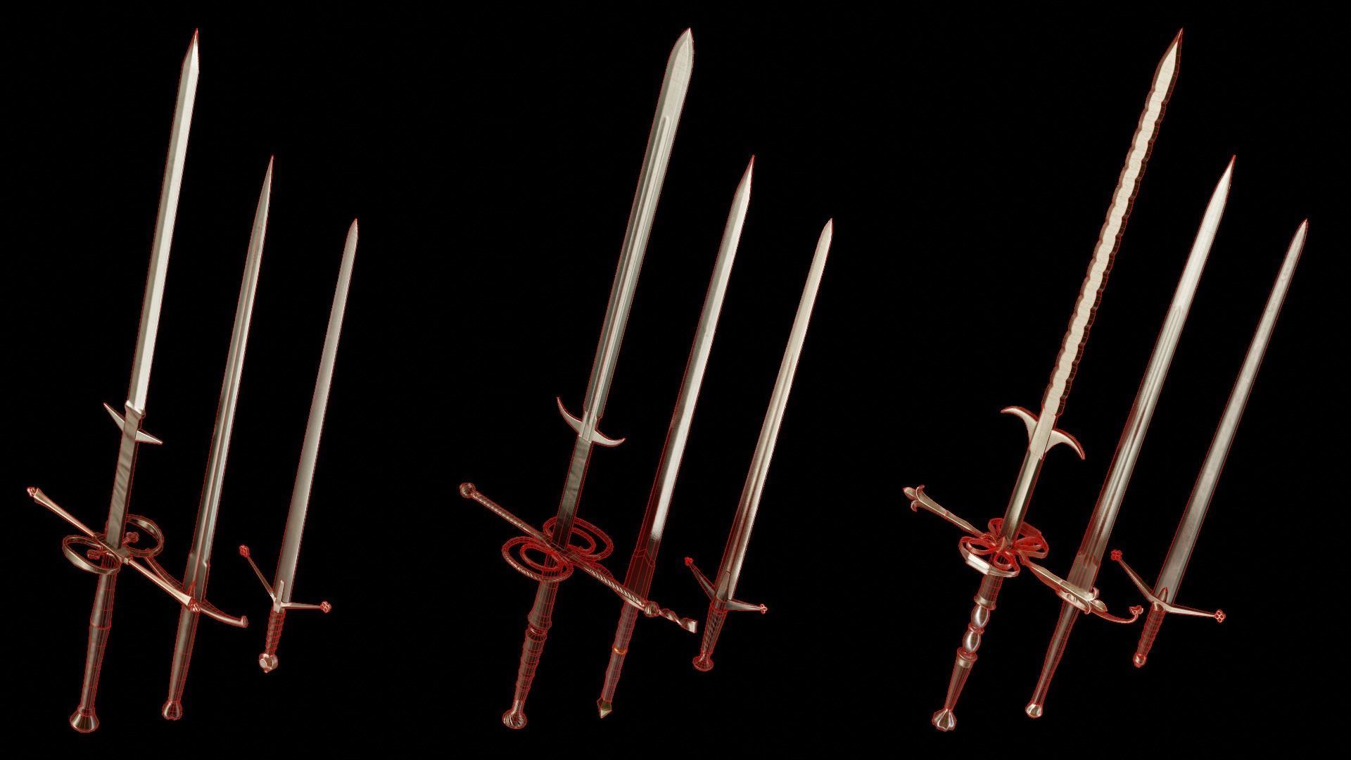 3D model Generic Medieval Melee Pack VR / AR / low-poly | CGTrader