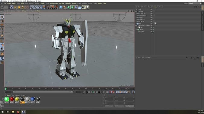 Gundam free 3D model rigged | CGTrader