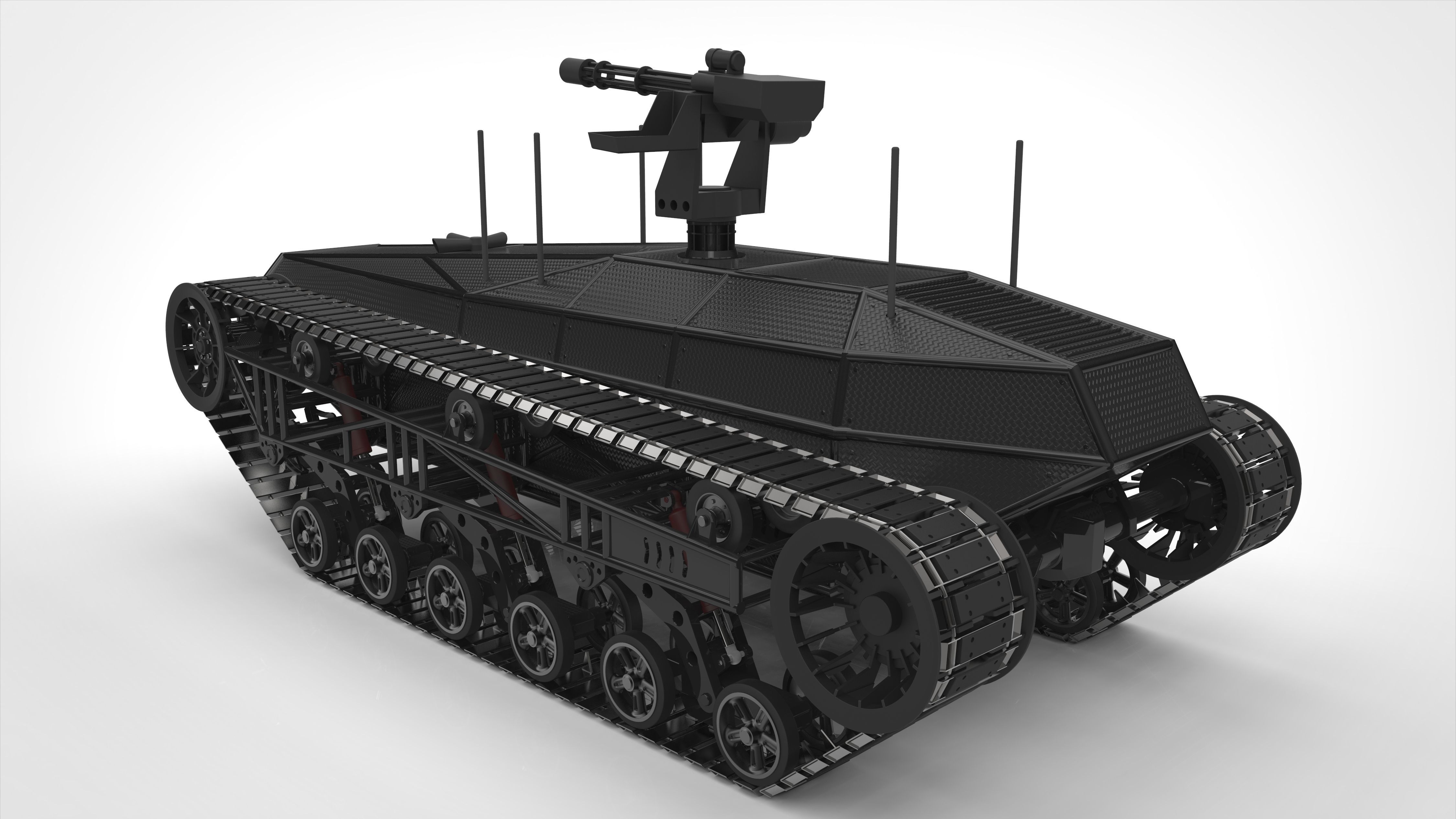 Ripsaw MS1 UGV 3D Model OBJ SLDPRT SLDASM SLDDRW IGE IGS IGES MTL STP ...