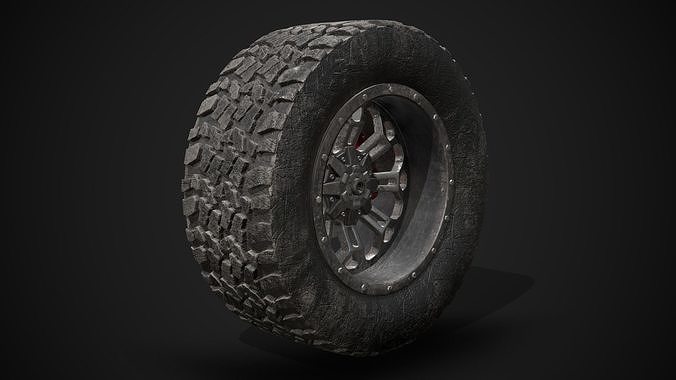 Wide Rear Wheel 3D model | CGTrader
