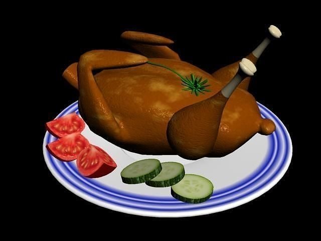 3D model cartoonish fried chicken VR / AR / low-poly | CGTrader