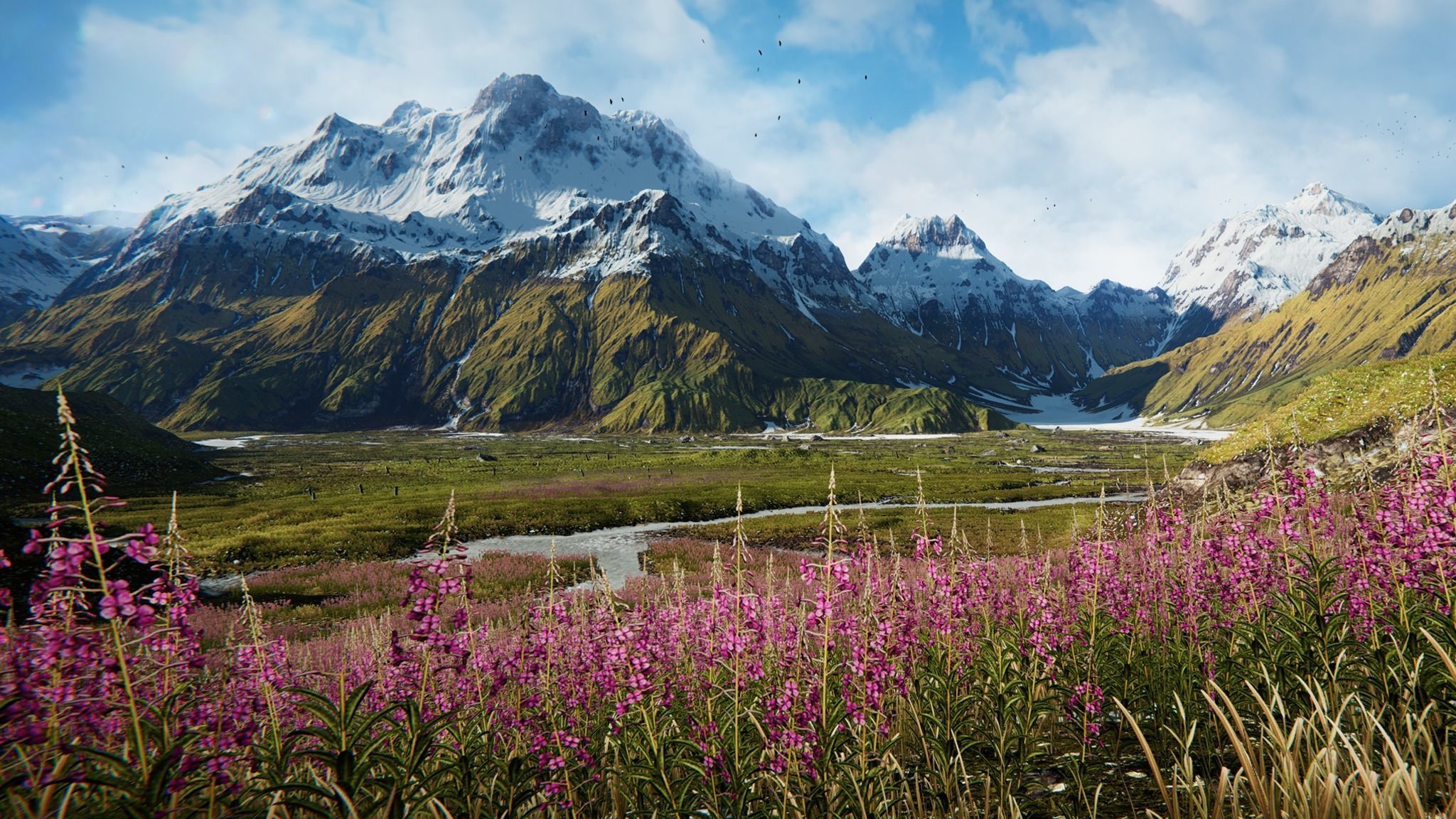 3D model Mountain River Valley Environment - Unity 2017 Project VR / AR ...