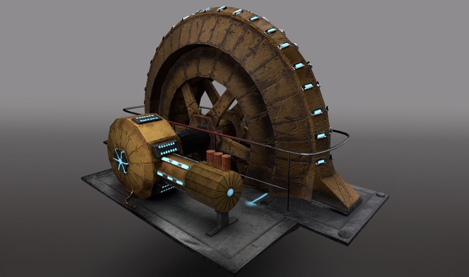 3D model Stylized steampunk generator VR / AR / low-poly | CGTrader