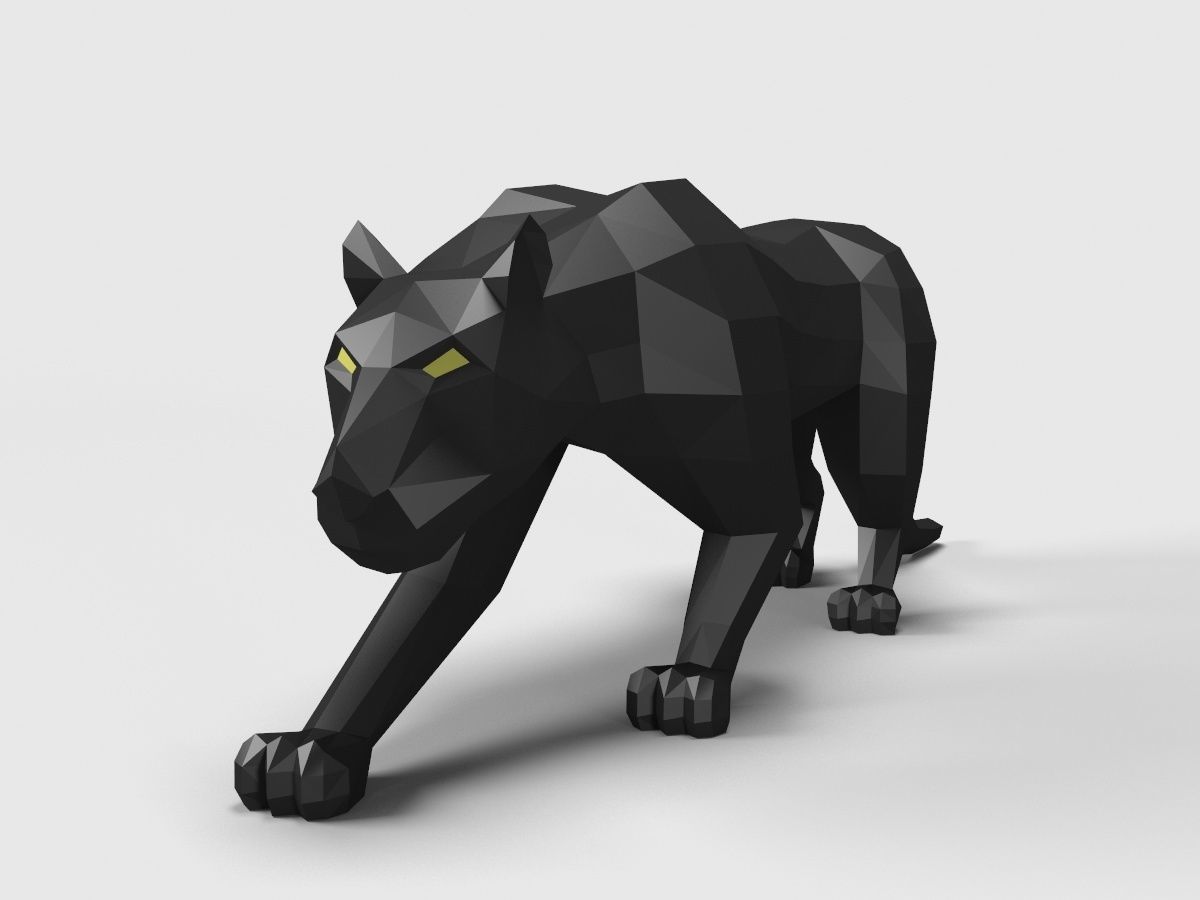 Panther Puma low poly 3D model | CGTrader