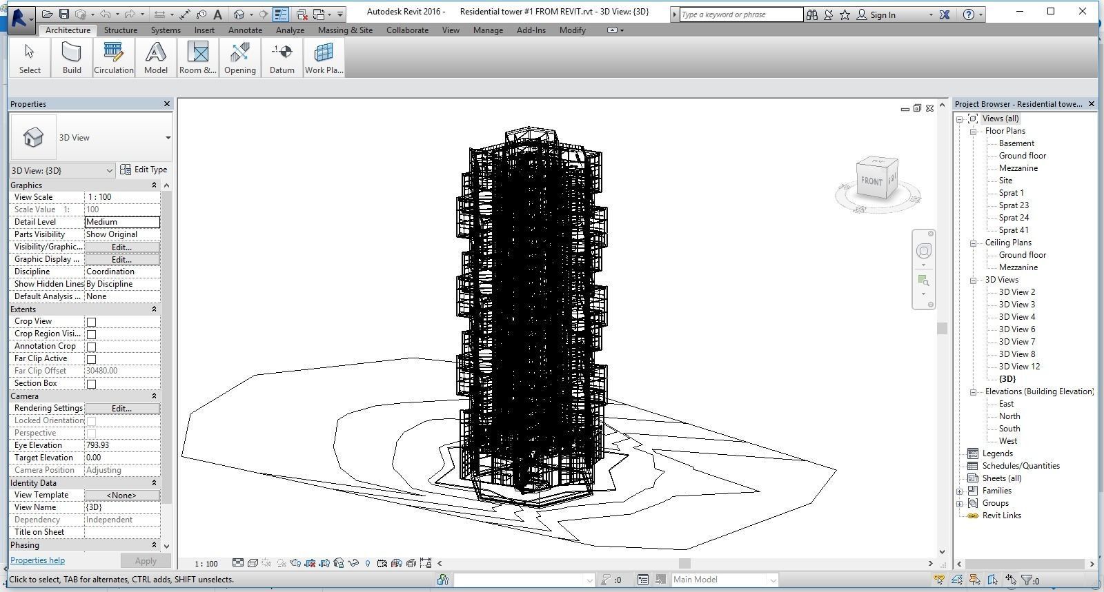 Hexagonal Residential tower 3D model | CGTrader
