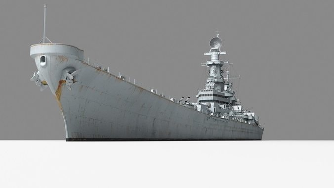 USS Iowa BB-61 Updated 3D model | CGTrader