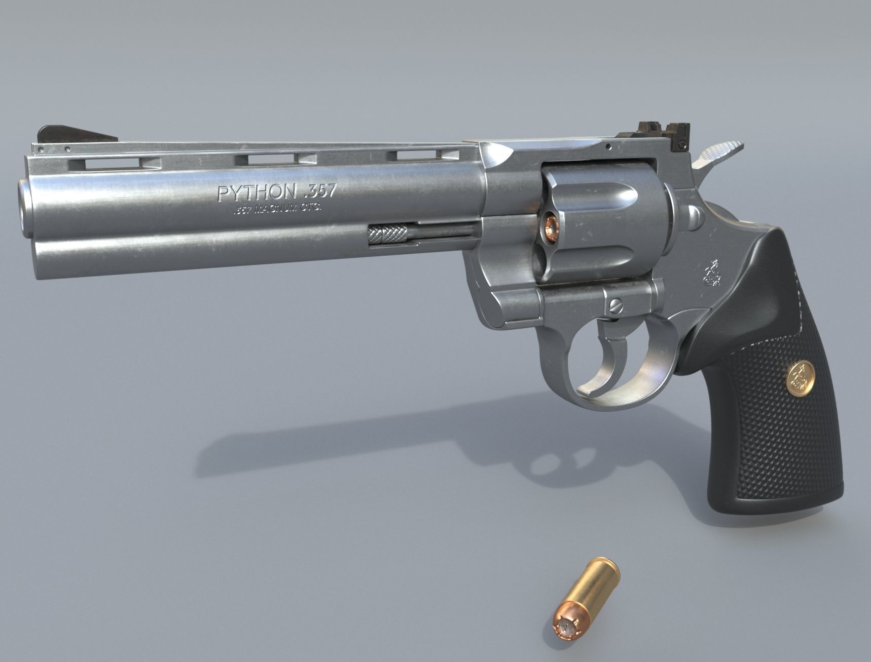 Colt Python 357 - Revolver gun - High poly 3D model | CGTrader