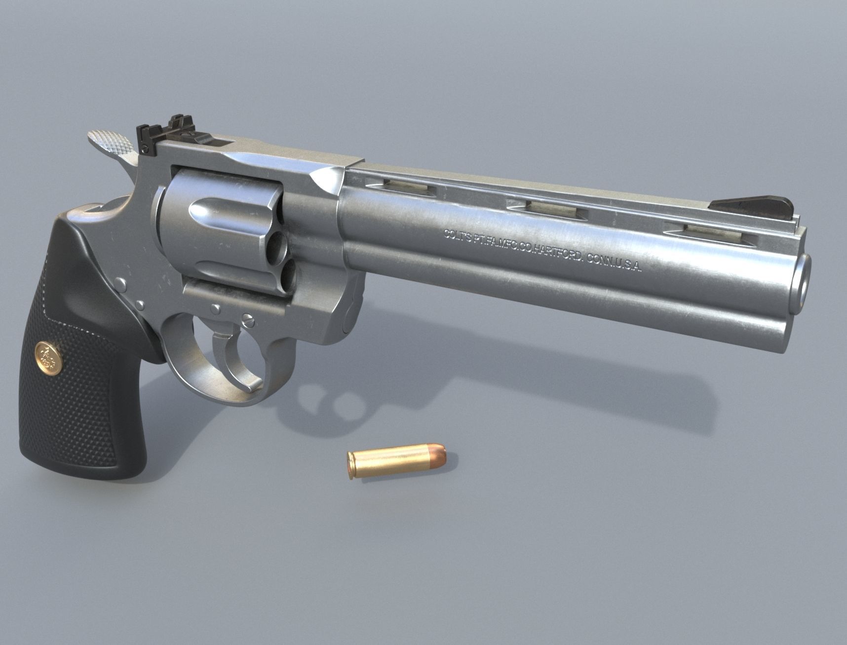 Colt Python 357 - Revolver gun - High poly 3D model | CGTrader