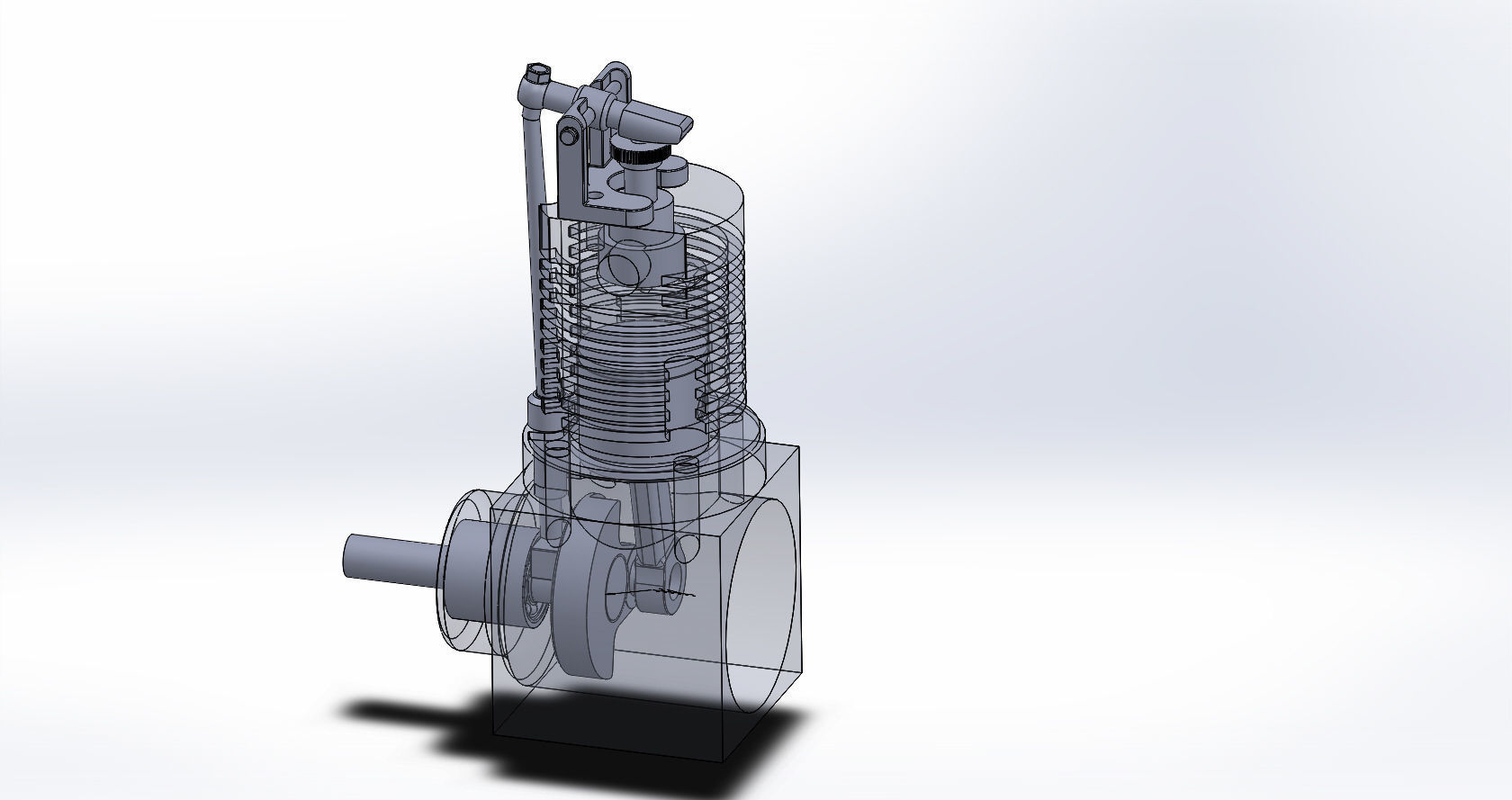One cylinder air engine 3D model | CGTrader