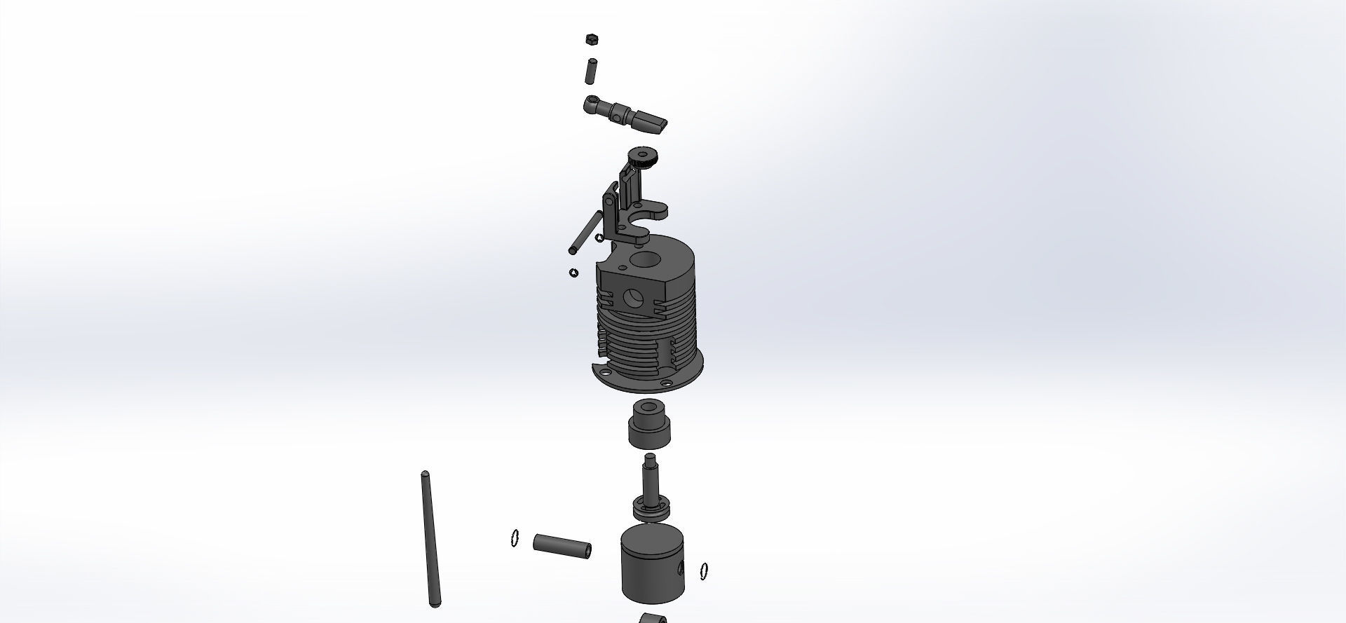 One cylinder air engine 3D model | CGTrader