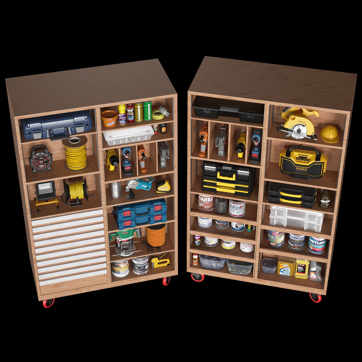 garage tools set 8 3D model | CGTrader