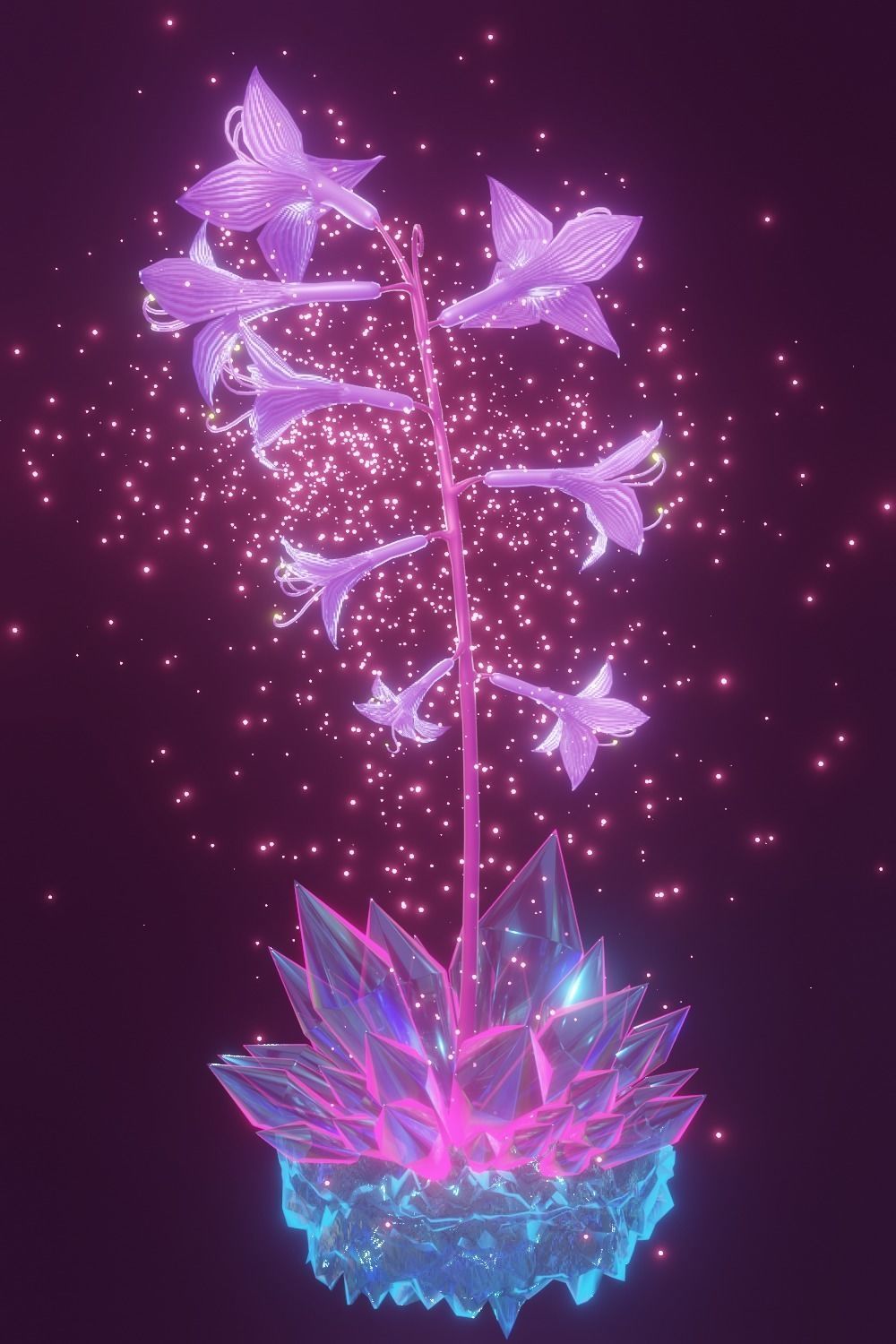 3D model magical flower VR / AR / low-poly rigged | CGTrader