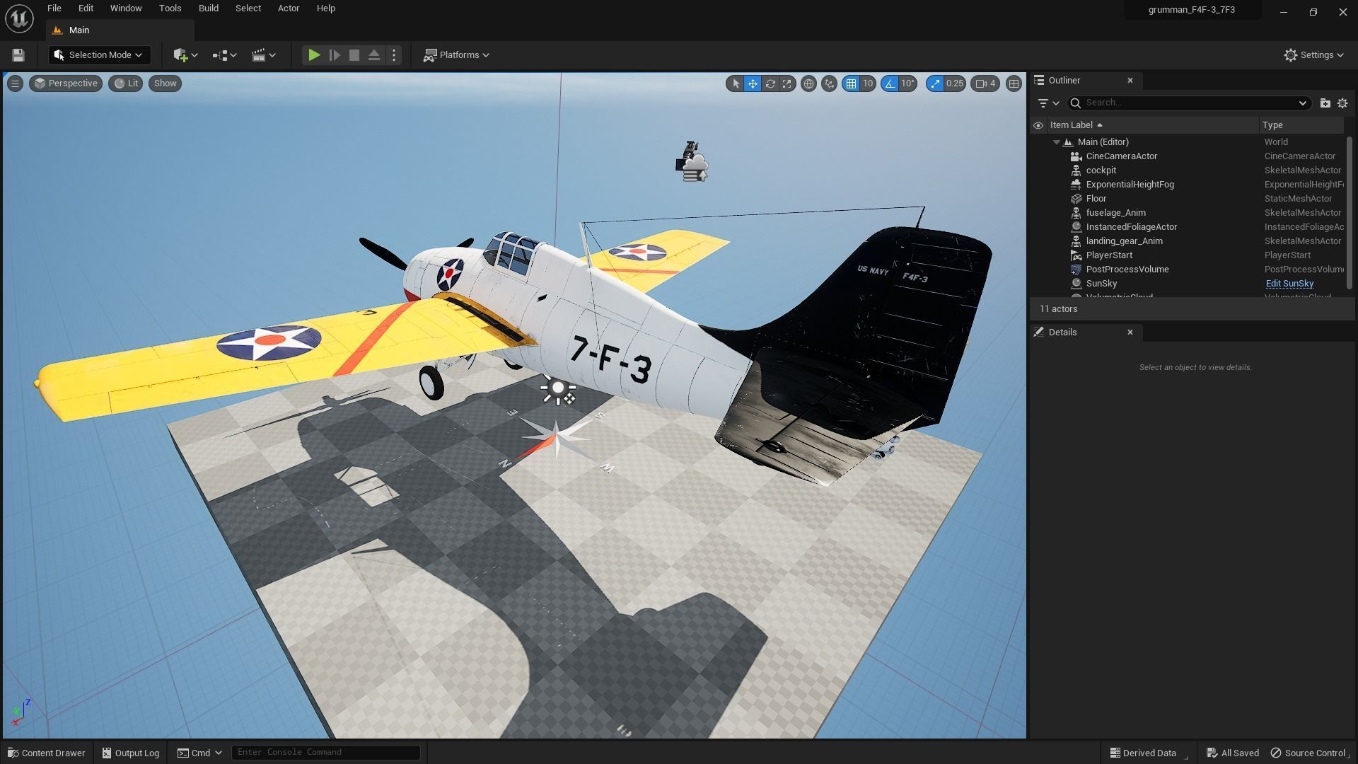 3D model GRUMMAN F4F-3 WILDCAT VF7 - 7F3 VR / AR / low-poly | CGTrader