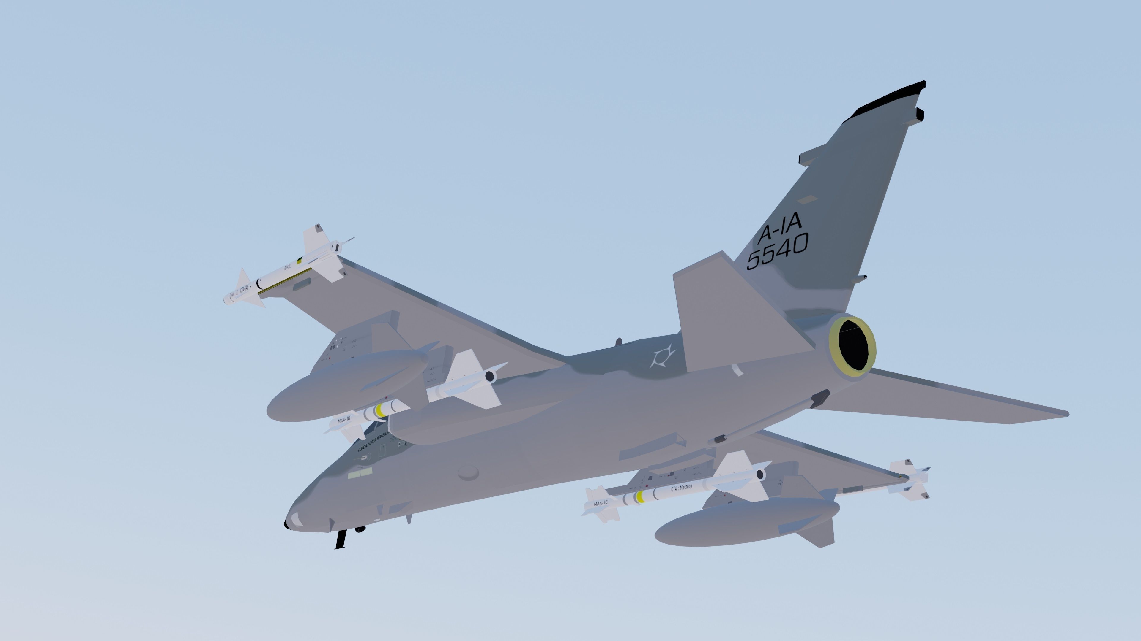 International AMX A-1M Brazilian Air Force 3D model | CGTrader