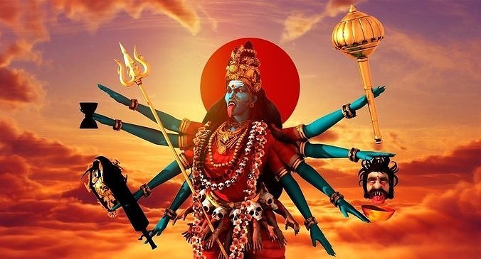 god maha kali 3d model 3D model | CGTrader