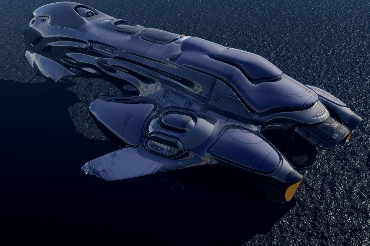 DR-755 Dropship Cargo Spaceship 3D model | CGTrader