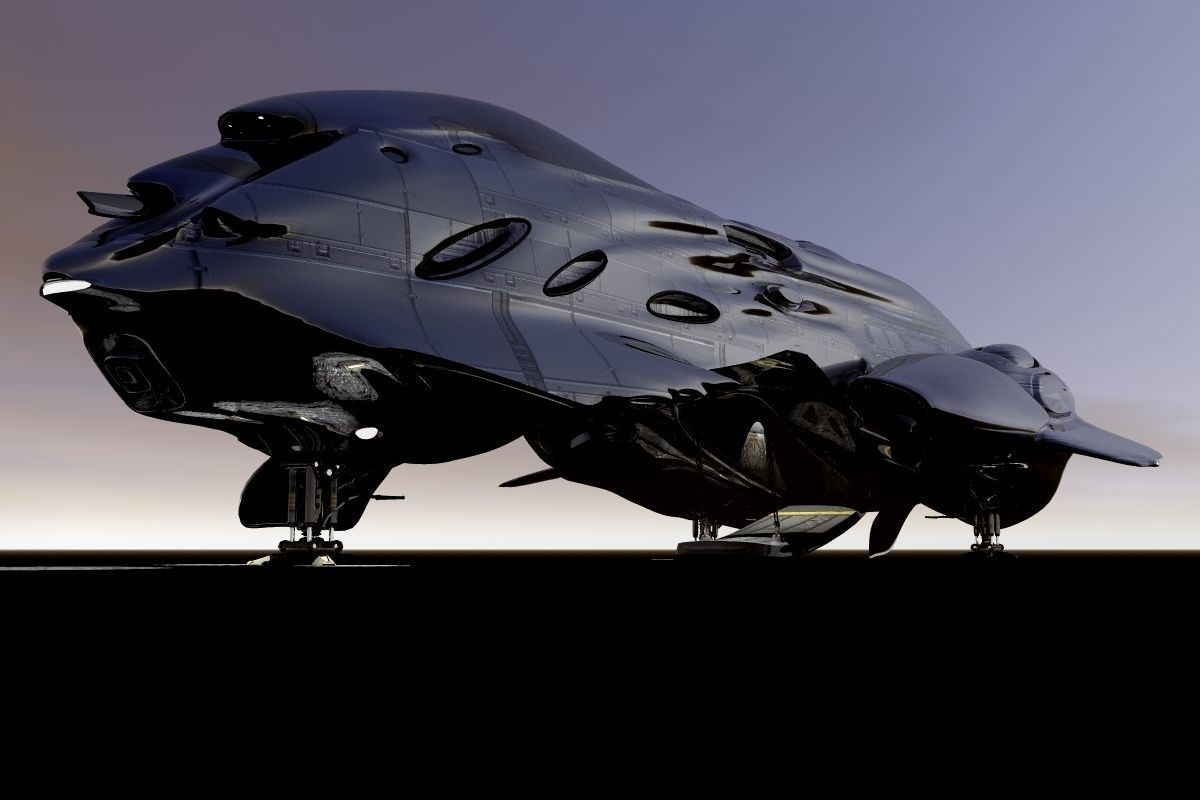 DR-755 Dropship Cargo Spaceship 3D model | CGTrader