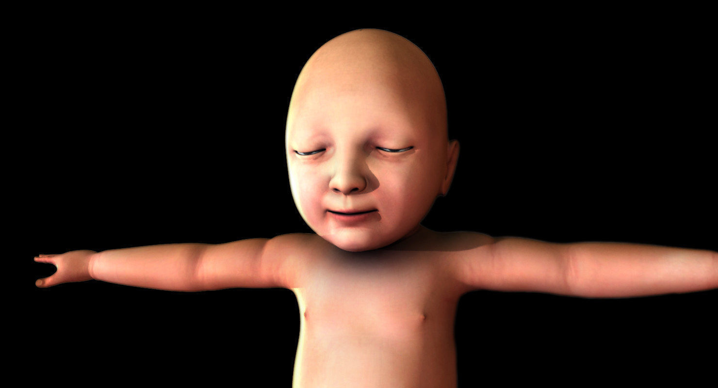 born baby 3d model 3D model | CGTrader